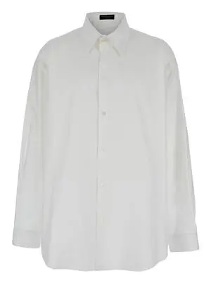 Balenciaga White Shirt With Pointed Collar In Cotton - Multicolor