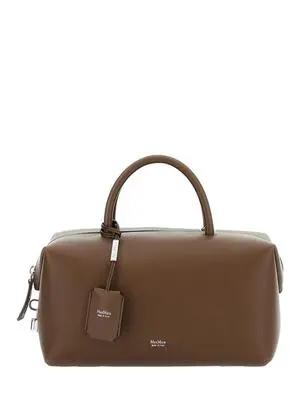 Max Mara Calf Leather Holdall Cargo Bag - Multicolor