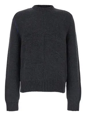 Burberry Cashmere Sweater With Equestrian Knight Jacquard Motif - Multicolor