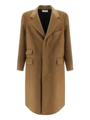 SAINT LAURENT SAINT LAURENT Oversized Wool Coat With Classic Lapels