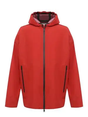 Bottega Veneta Hooded Windbreaker Jacket - Red