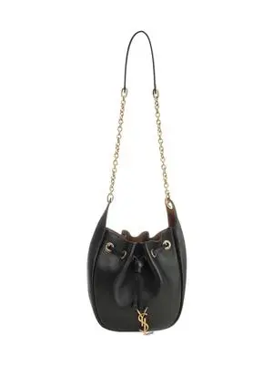 Saint Laurent Leather Bucket Bag - Black