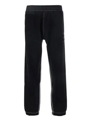 Givenchy Black Jogger Pants With 4g Embroidery In Cotton - Multicolor