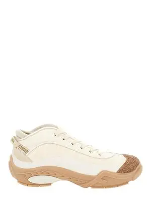 Fendi Mid-top Sneakers With Shadow Motif In Cotton - Multicolor