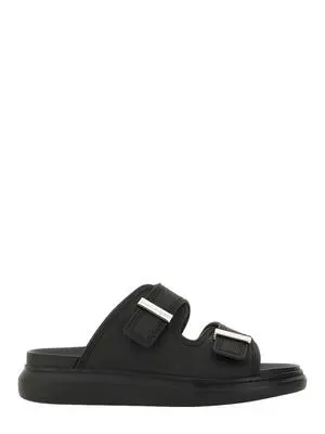 Alexander McQueen Hybrid Double Buckle Sandal - Black