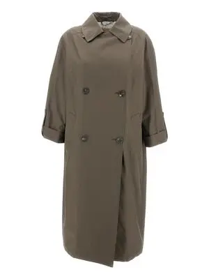 Max Mara Long Trench Coat - Multicolor