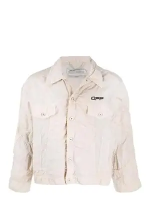 OFF-WHITE OFF-WHITE Logo Detail Long Sleeve Windbreaker Bomber Jacket