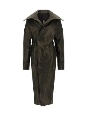 Rick Owens Dracucollar Belted Coat - Black