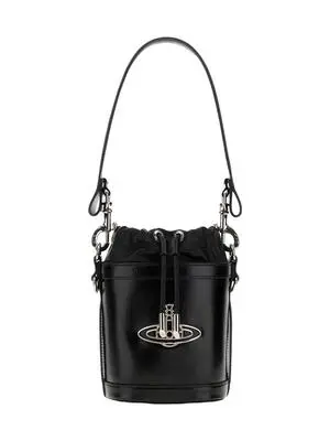 VIVIENNE WESTWOOD Nappa Leather Small Kitty Bucket Bag - Black