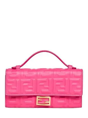 Fendi Fuchsia Baguette Continental With Chain Wallet - Multicolor
