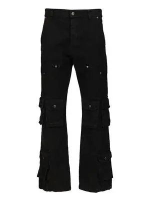 Off-White Cargo Jeans Wide Leg Mid-rise - Black