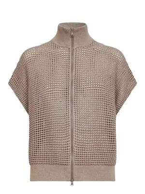 Brunello Cucinelli Cotton Net Cardigan - Multicolor
