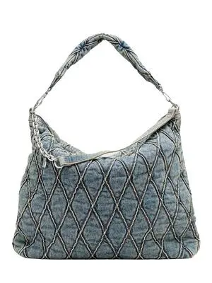 DIESEL® DIESEL Charm-D Quilted Denim Shoulder Bag