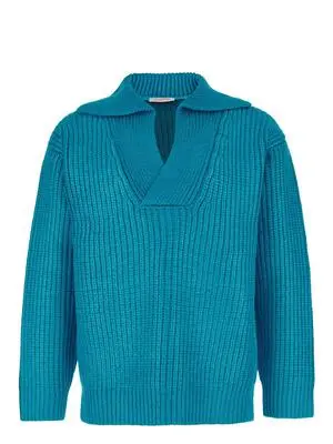 Valentino Garavani Pullover V-neck Silk Blend Knit - Multicolor