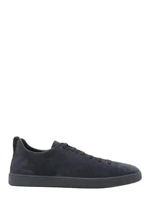 Church's CHURCH'S Calf Suede Lace-Up Trainers Blue