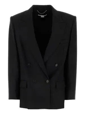 Stella McCartney Double Breasted Wool Blazer - Black