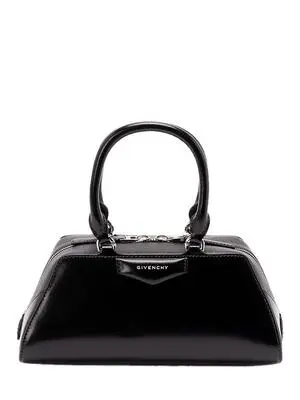 Givenchy Calf Leather Trapezoidal Tote Bag - Black