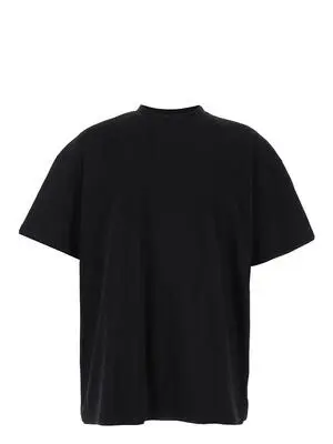 JIL SANDER Jil Sander Men Black Double-Layers T-Shirt In Cotton Man Multicolor