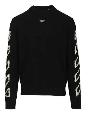 OFF-WHITE OFF-WHITE "Arrows" Embroidered Crewneck Sweater