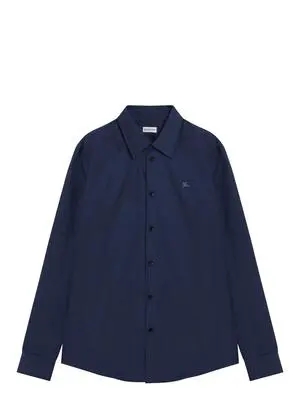 Burberry Cotton Shirt With Ekd - Blue