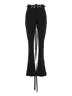Blumarine Stretch Polyester Blend Pants - Black