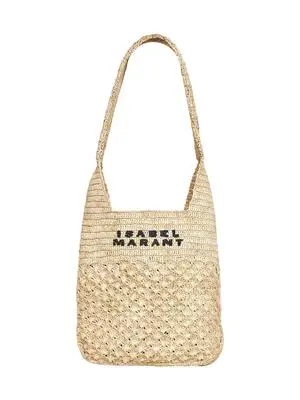 Isabel Marant Étoile Isabel Marant Praia Small Raffia Shoulder Bag Multicolor