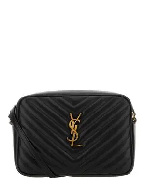 SAINT LAURENT SAINT LAURENT Quilted Leather Camera Bag With Gold Tone Logo