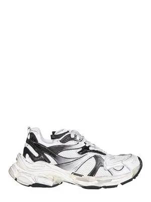 Balenciaga White And Black Mesh And Nylon Runner Sneakers - Multicolor