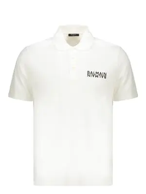 Balmain Cotton Polo Shirt - White