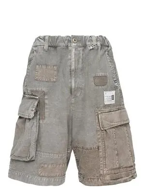 Mihara Yasuhiro Patchwork Cargo Shorts - Gray