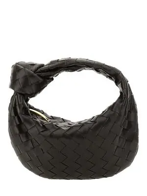 Bottega Veneta Mini Jodie Bag Woven Lamb Skin - Brown