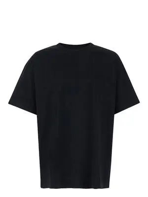 Givenchy Black Crewneck T-shirt With Logo Lettering Detail In Cotton - Multicolor