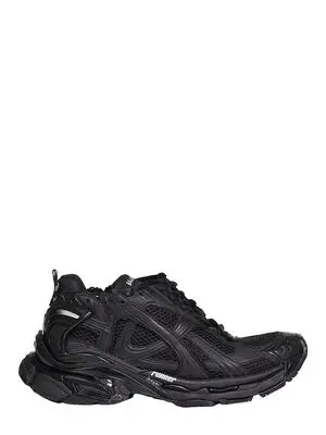 Balenciaga Balenciaga Matte Black Mesh And Nylon Runner Sneakers Multicolor