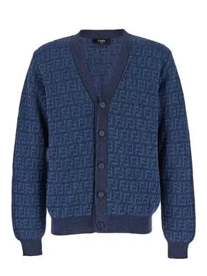 Fendi Ff Crochet Cardigan - Multicolor