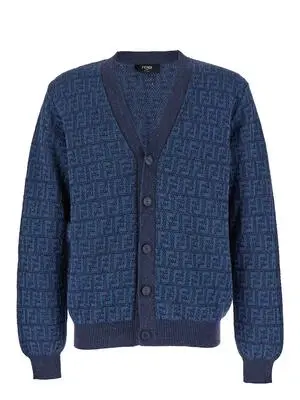 Fendi Ff Crochet Cardigan - Multicolor