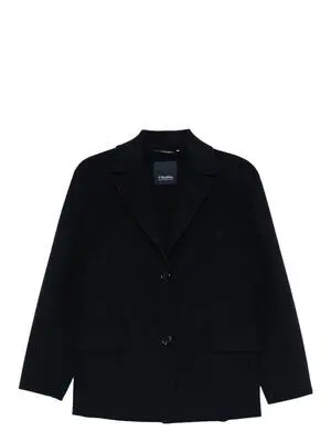 Max Mara Virgin Wool Blazer - Blue