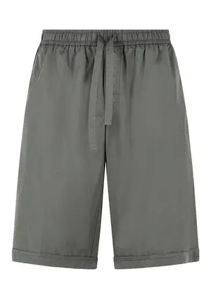 Dolce & Gabbana Dolce & Gabbana Cotton Shorts With Drawstring Waist Gray