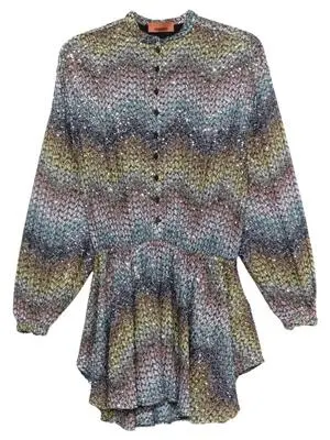 Missoni Caperdoni" Embellished Short Dress - Multicolor