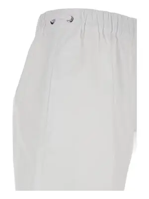 Max Mara Cotton Elastic Waist Drawstring Shorts - Multicolor