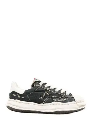 Mihara Yasuhiro Canvas Lace-up Low-top Sneakers - Black