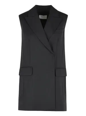 Sportmax Albero Virgin Wool Blend Vest - Black