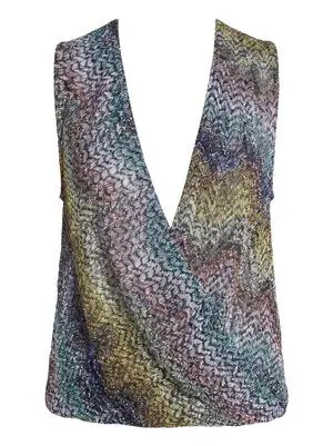 Missoni Sleeveless V-neck Top - Multicolor