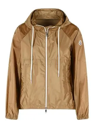 Moncler Coquelicot Hooded Technical Nylon Jacket - Brown