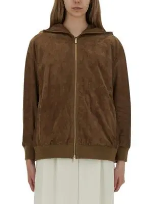 Max Mara Zeno Leather Jacket - Brown