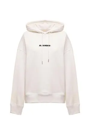 JIL SANDER JIL SANDER+ Cotton Hoodie With Logo Print Multicolor