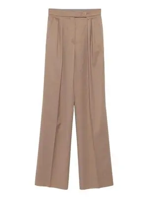 Max Mara Virgin Wool Trousers - Cream