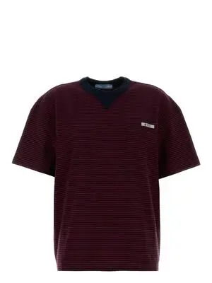 Prada Embroidered Cotton Oversize T-shirt - Multicolor