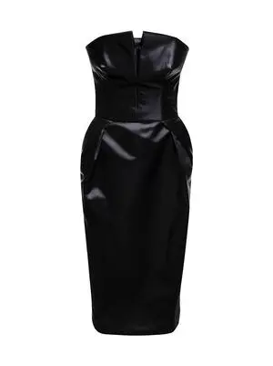 MAISON MARGIELA Sleeveless Bustier Midi Dress - Multicolor