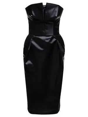 MAISON MARGIELA Sleeveless Bustier Midi Dress - Multicolor