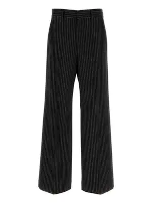 Valentino Garavani Embroidered Wool Blend Trousers - Multicolor